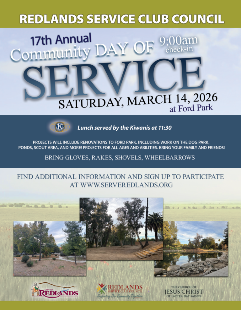 17th Annual Redlands Community Day of Service – Serve Redlands